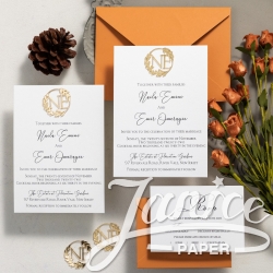Enhance Digital Flat Invitation Set with 3D Acrylic Stickers WSNT014