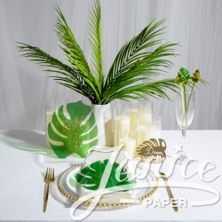 Tropical Leaf Themed Reception Decor Package with Table Number PRD009