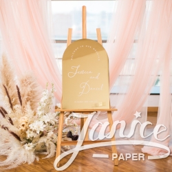 Modern Luxury Gold Acrylic Wedding Sign YK089