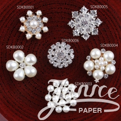 1 Inch Elegant Wholesale Rhinestones, Crystal Pearl Embellishments SDKB0001