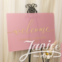 Dusty Rose Welcome Sign with 3D Letters YK098
