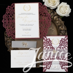 Whimsical And Romantic Garden Floral Fantasy Invitation With 3D Name ...