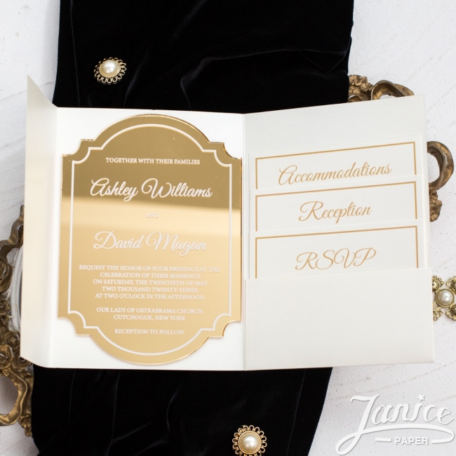 Affordable Wholesale Mirror Acrylic Invitation Suite WSWPV0003(Plain ...